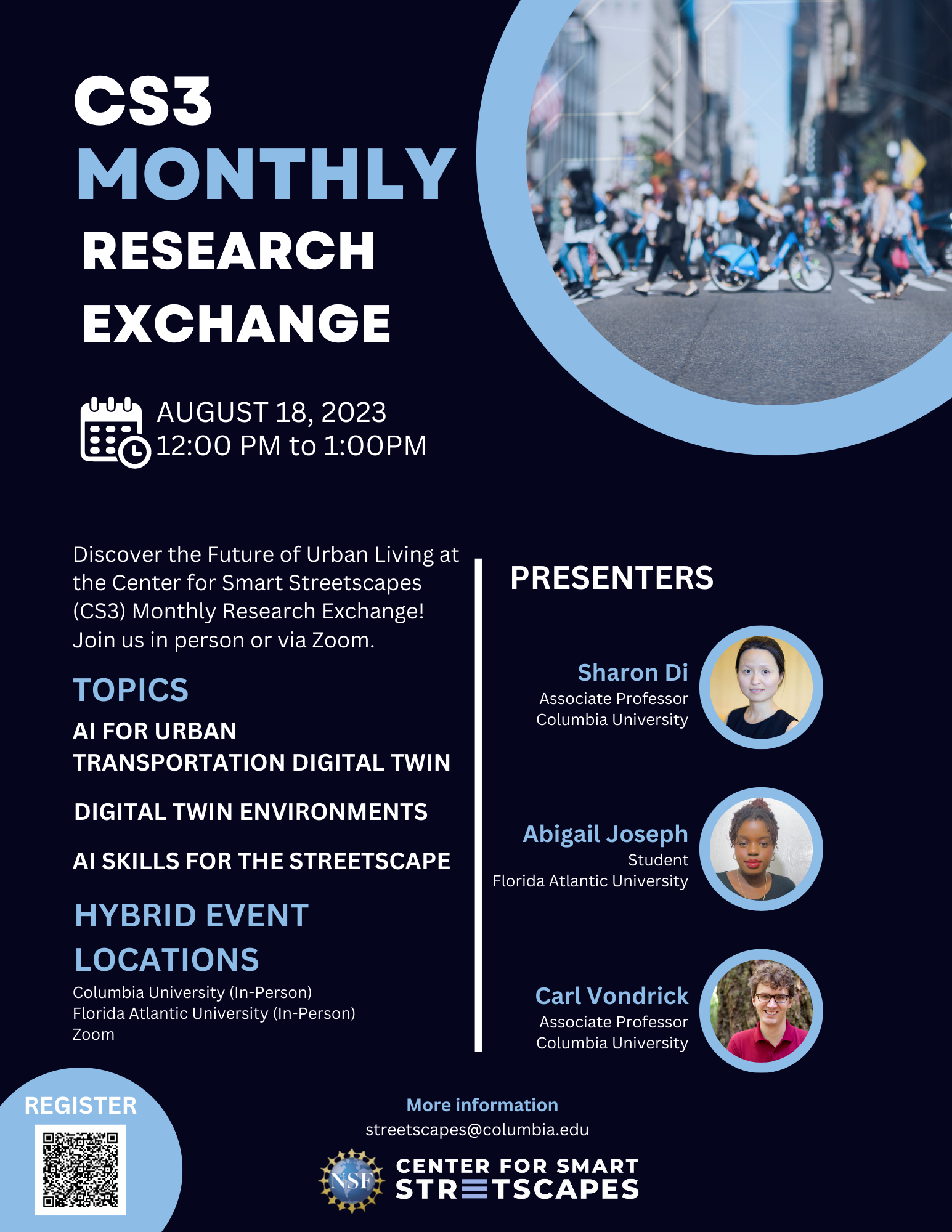 CS3 Monthly Research Exchange - Center for Smart Streetscapes